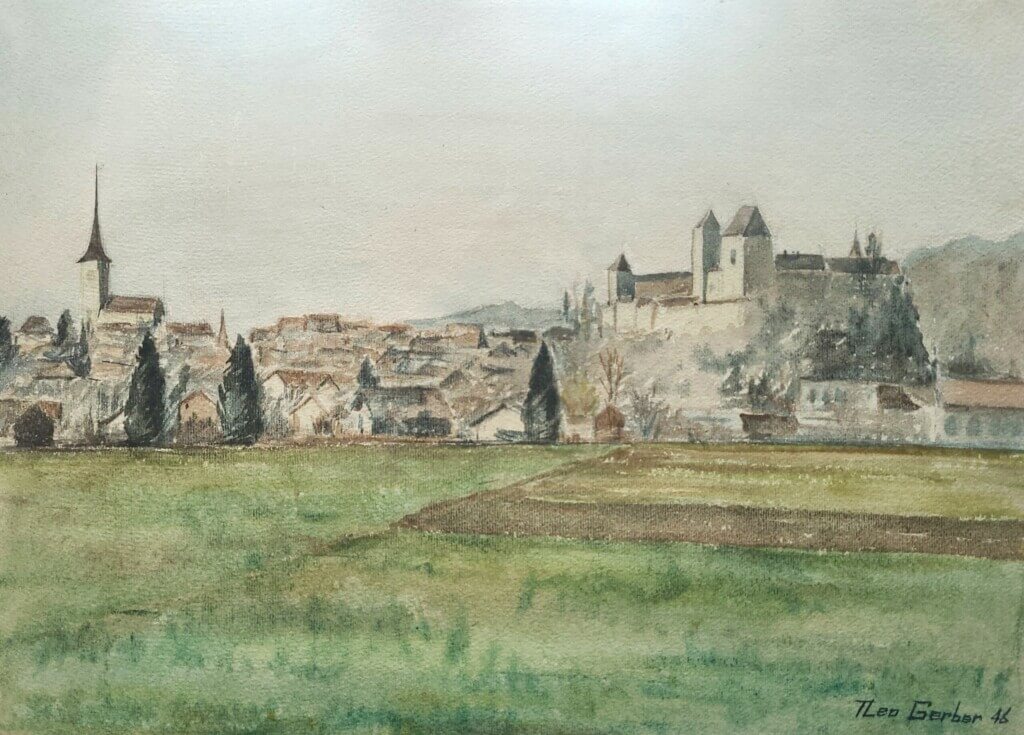 Ansicht der Stadt Burgdorf | Werk von Théo Gerber